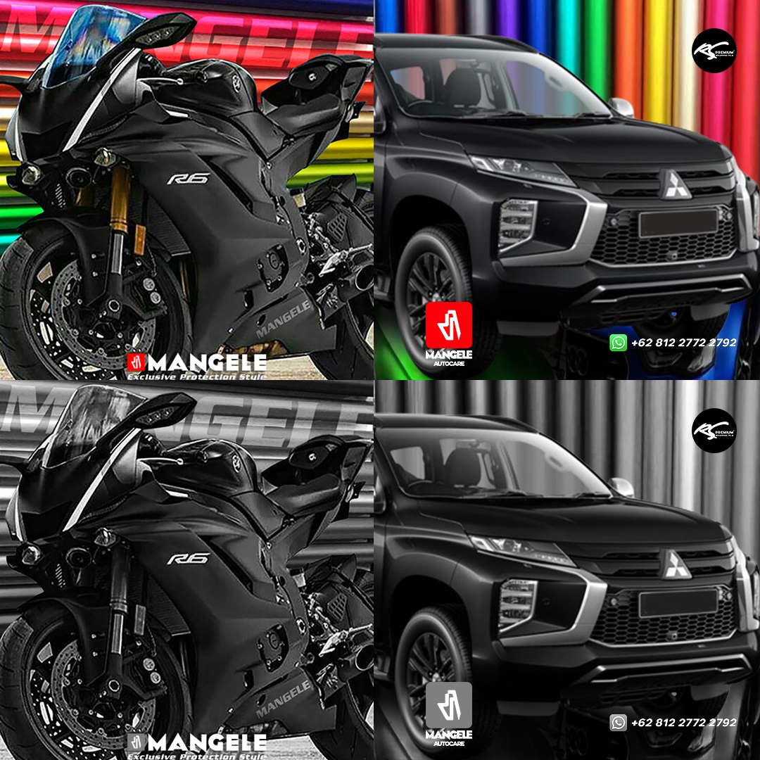 Stiker Hitam Doff Wrapping Bandung - MANGELE